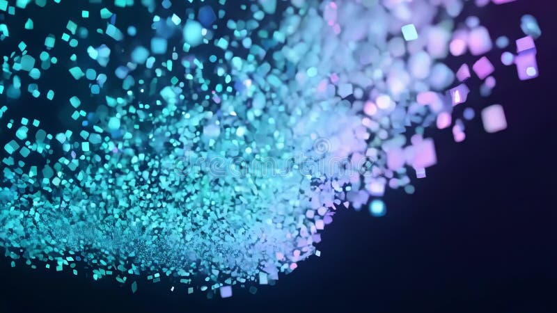 A Closeup Shot of Pixel Particles Hovering in Midair Creating a Sense ...