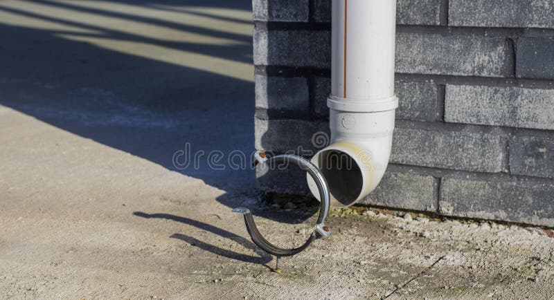 Plastic Damaged Rain Pipe Stock Photos - Free & Royalty-Free Stock ...