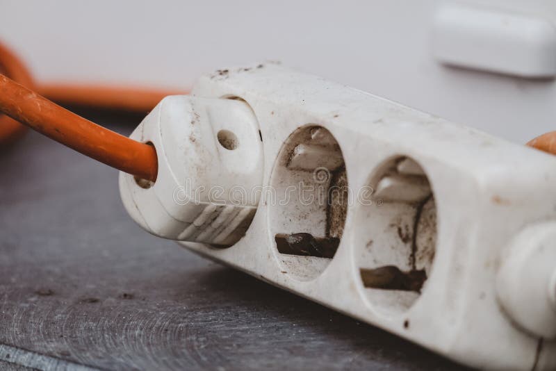 Plugged Electrical Socket without Cover, Old Version, Located in the ...