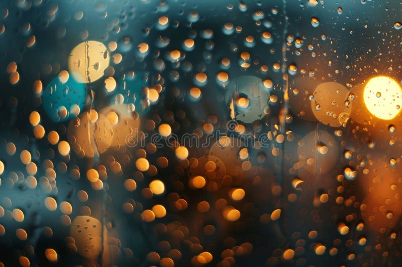 Closeup Shot of Rain Droplets Falling on a Glass Window Stock ...
