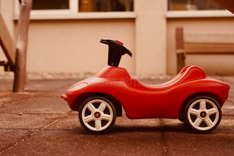 Closeup Shot of a Red Color Toy Car Stock Photo - Image of childhood ...