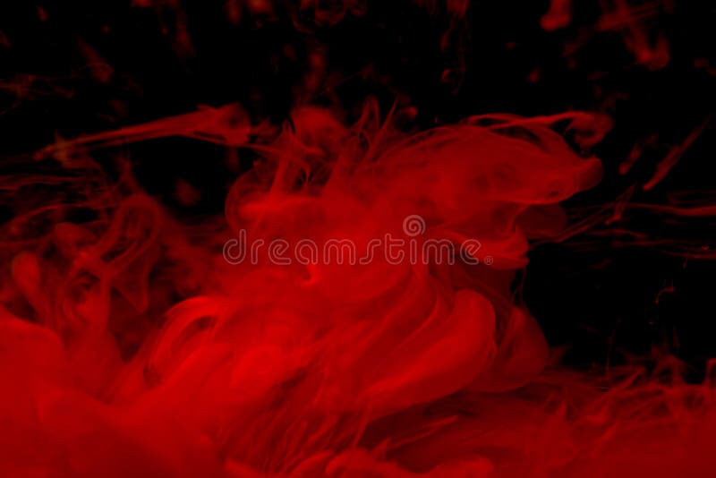 Closeup Shot of Red Smoke on a Black Isolated Background Stock Image ...