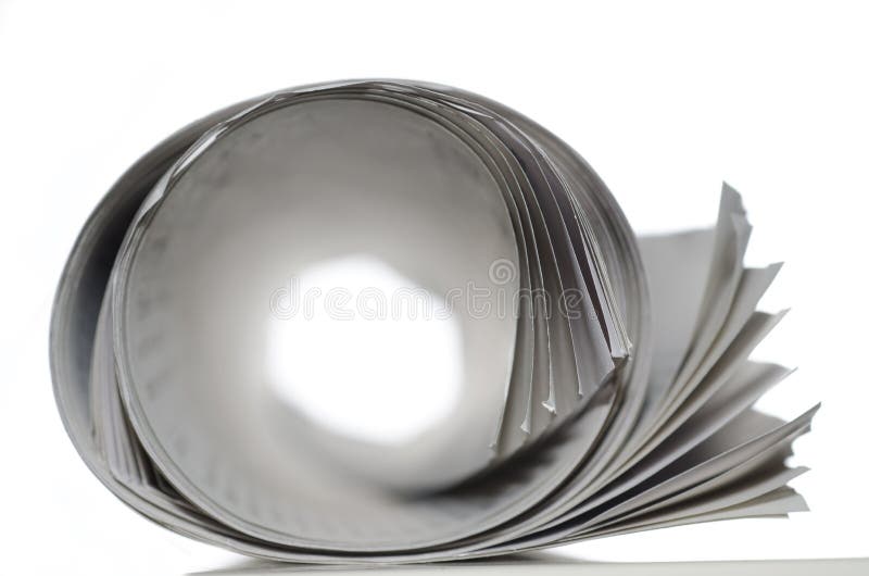 Rolled Newspaper stock photo. Image of global, reading - 19213920