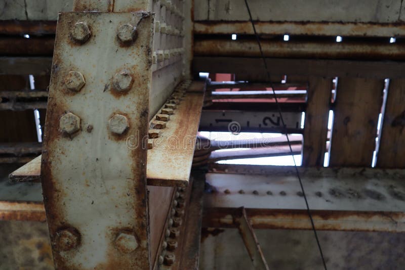 Closeup Shot of Rustic Metal Texture Welded Underneath a Portion of a ...