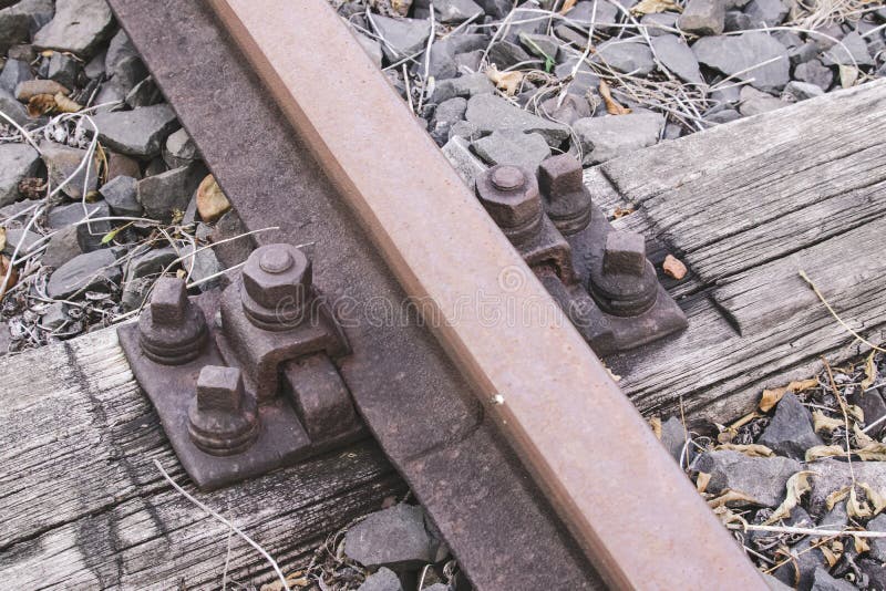 Closeup Shot of a Rusty Bolt on a Rail Stock Photo - Image of metal ...