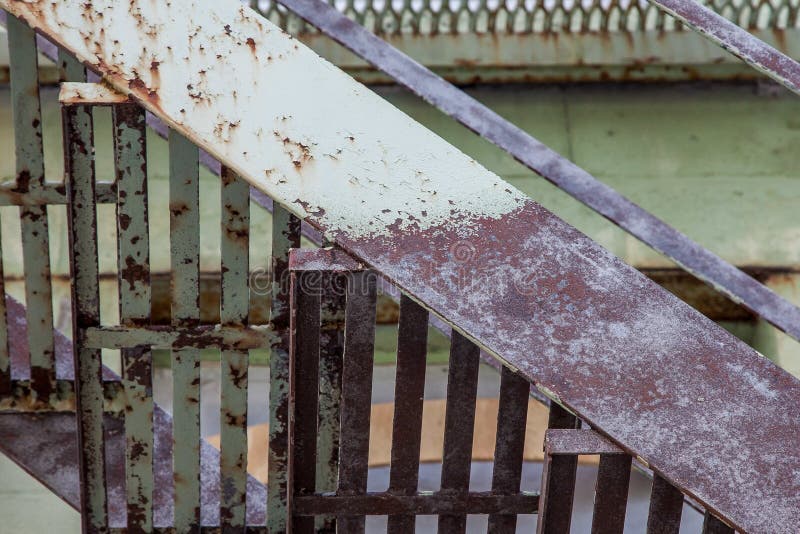 Closeup Shot of Rusty Metal Stairs Stock Image - Image of removing ...
