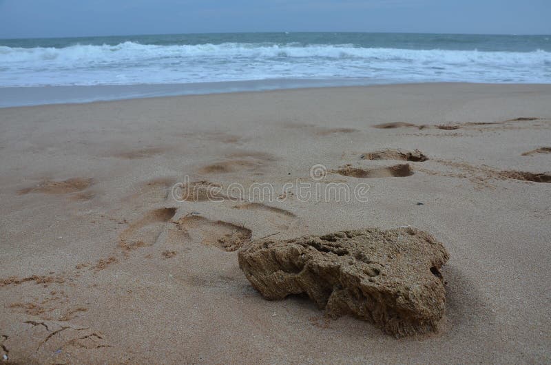 Sand Formation on the Beach Stock Photo - Image of nature, yellow ...