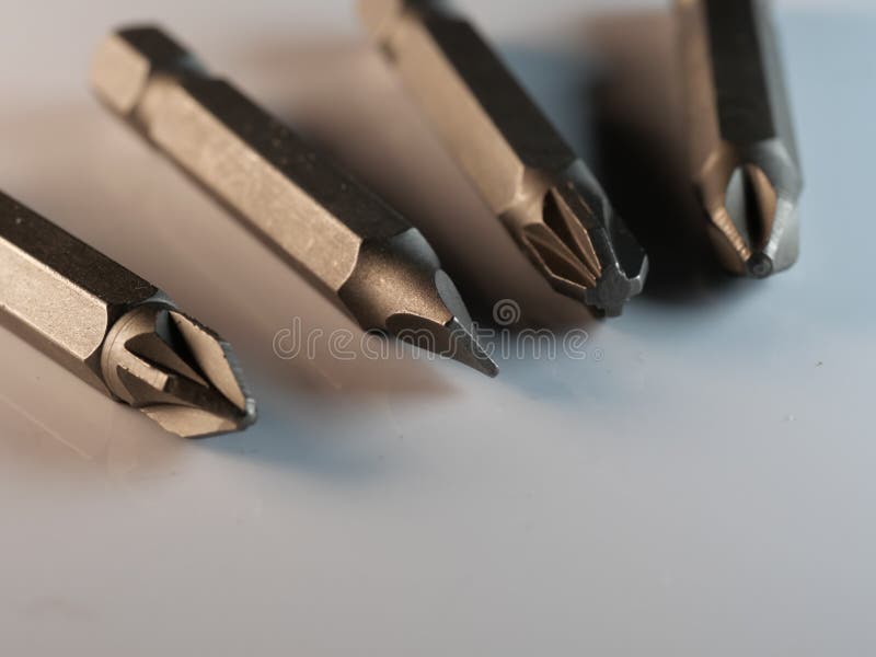 Closeup Shot of Bit Set on a White Surface Stock Photo - Image of tool ...