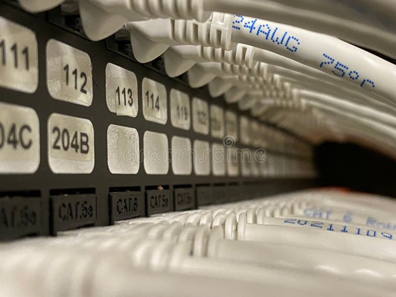 Closeup Shot of a Server Rack Stock Image - Image of network, button ...