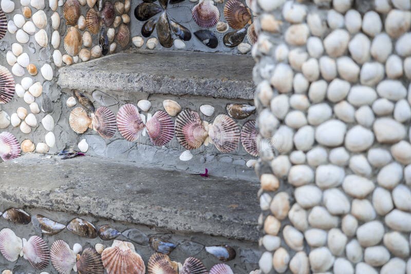 Closeup Shot of the Shell Stairs Captured in Asturias in Spain Stock ...
