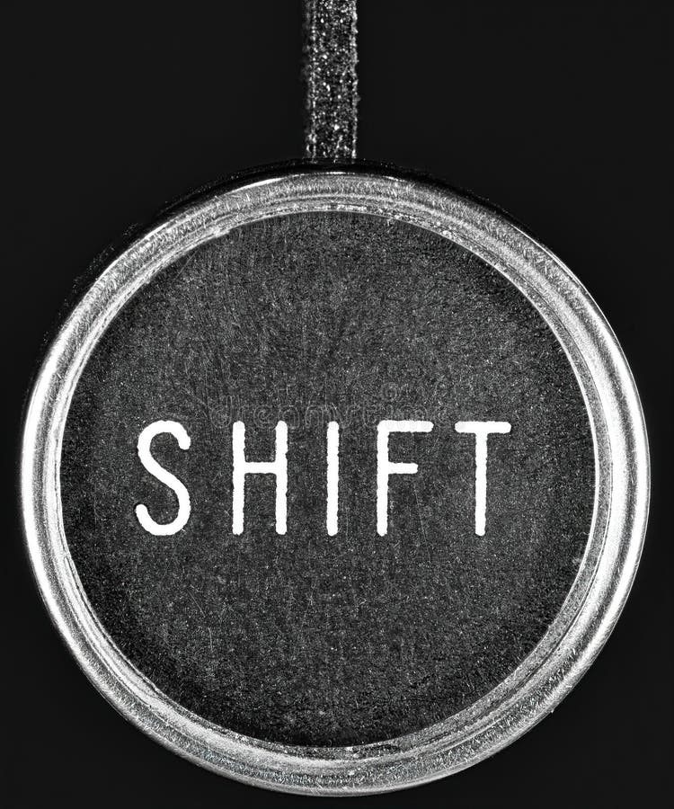 Closeup Shot of the Shift Key of the Vintage Typewriter Stock Image ...