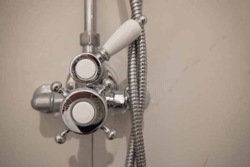 Closeup Shot of a Shower Tap in the Bathroom Stock Photo - Image of ...