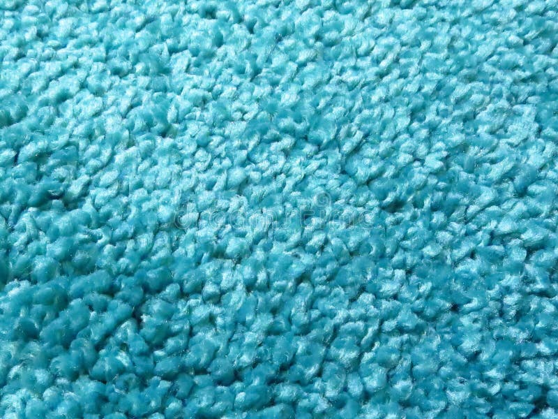 Closeup Shot of Soft Fluffy Bright Blue Carpet Texture Details Stock ...