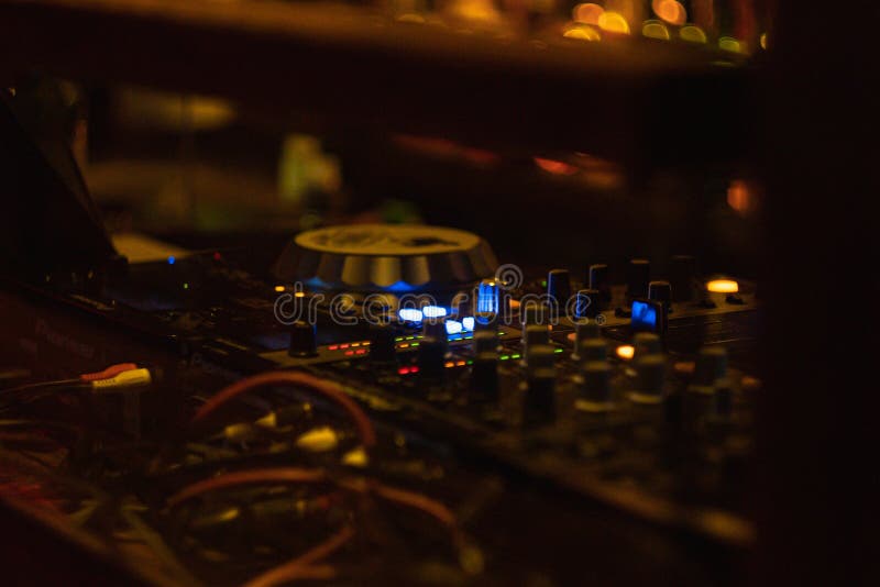 Closeup Shot of Sound Recording Studio Mixing Desk Stock Photo - Image ...