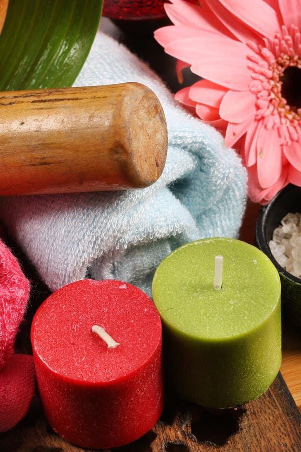 Spa time stock photo. Image of towel, aromatic, salt - 107714266