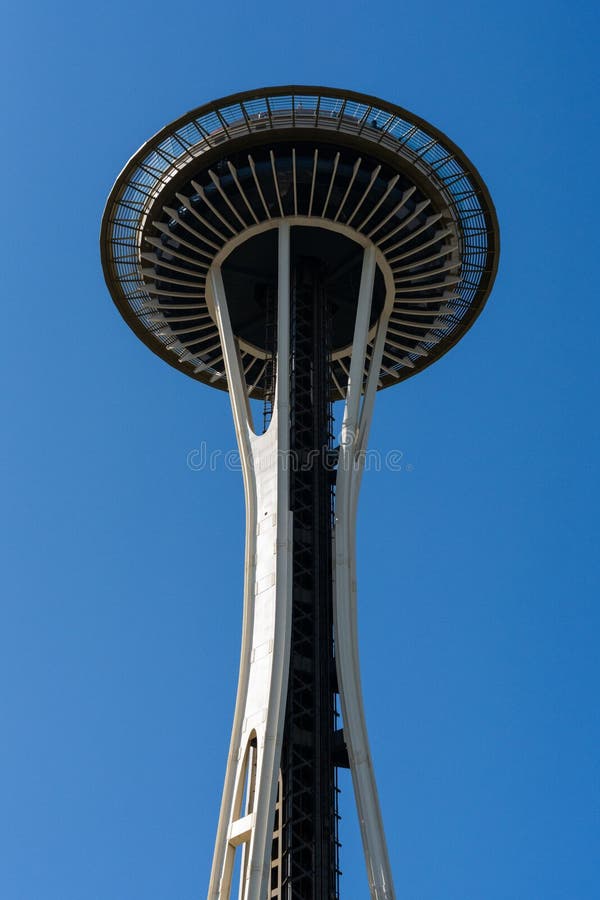 Closeup Shot of the Space Needle Observation Deck in Seattle, US ...