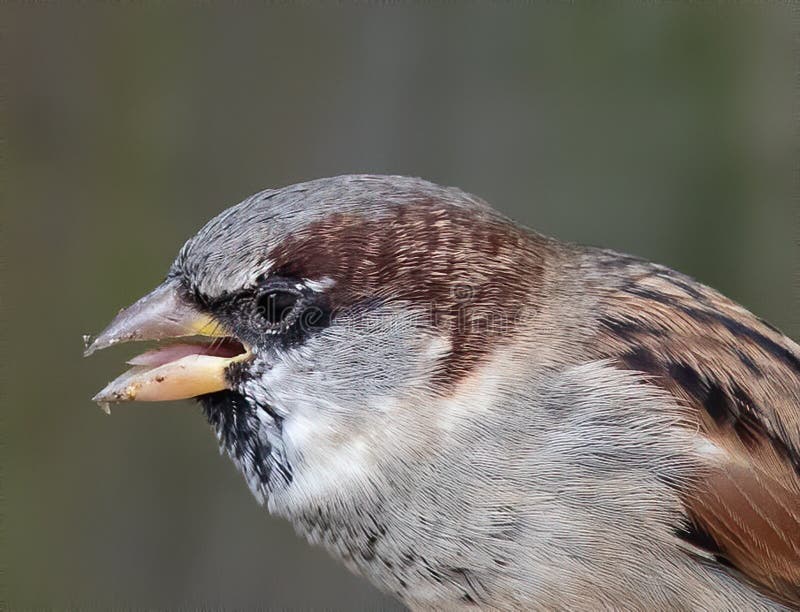Closeup Shot of a Sparrow Bird Head Stock Image - Image of beauty, head ...