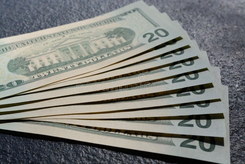 Stack of Twenty Dollar Bills Stock Photo - Image of money, dollars: 2804406