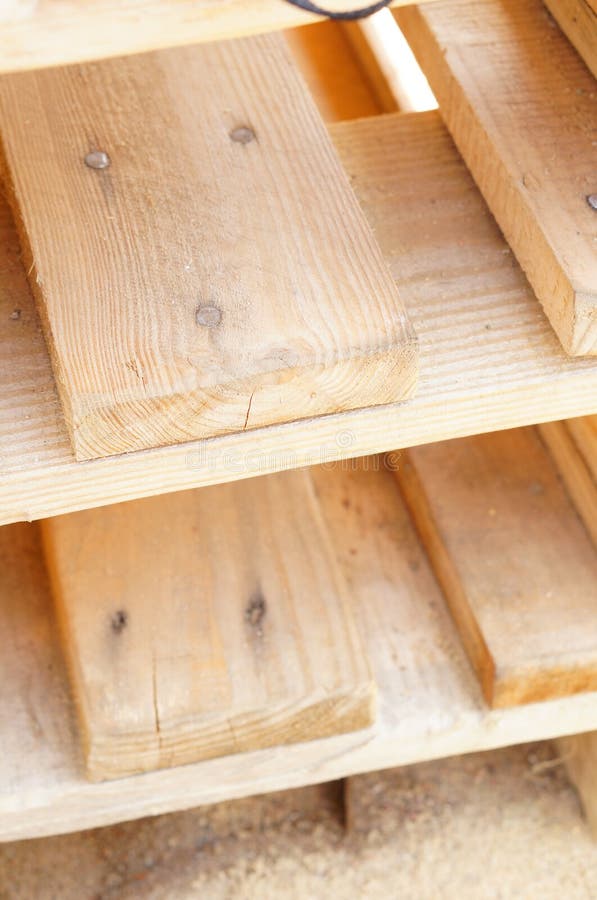 Closeup Shot of a Stack of Wooden Pallet Stock Photo - Image of aged ...