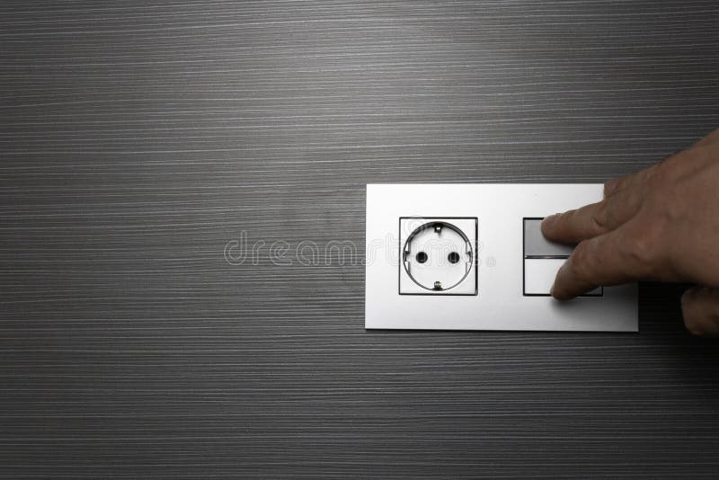 Closeup Shot of a Switch Panel and Plug Point Stock Photo - Image of ...