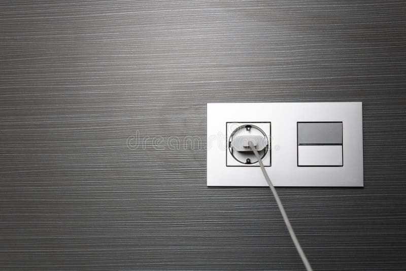 Closeup Shot of a Switch Panel and Plug Point Stock Image - Image of ...