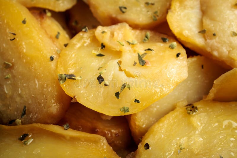 Closeup Shot of Tasty Potatoes with Oregano Stock Photo - Image of ...