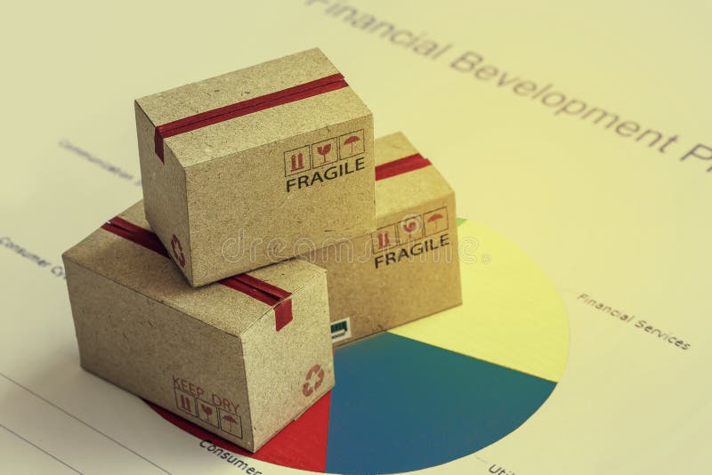 Closeup Shot of Three Cardboard Paper Boxes and this Type of Financial ...