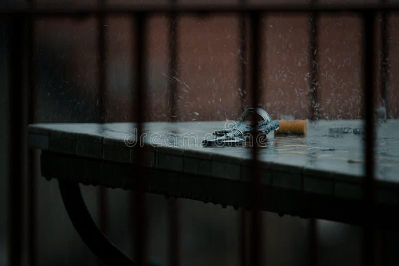 Closeup Shot of a Tool on a Table in a Jail Cell Stock Image - Image of ...