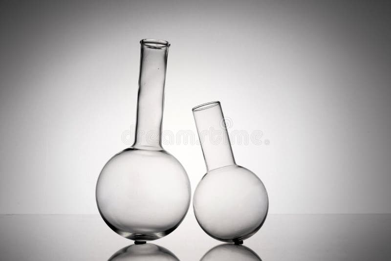 Closeup Shot of Transparent Lab Flasks Stock Image - Image of medical ...
