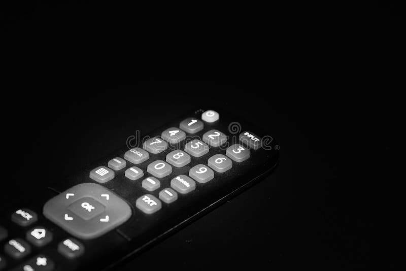 Closeup Shot of the TV Remote Control Buttons Stock Image - Image of ...
