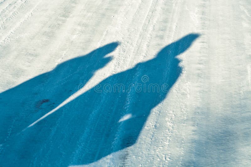 Blue shadows on the snow stock photo. Image of winter - 136724846