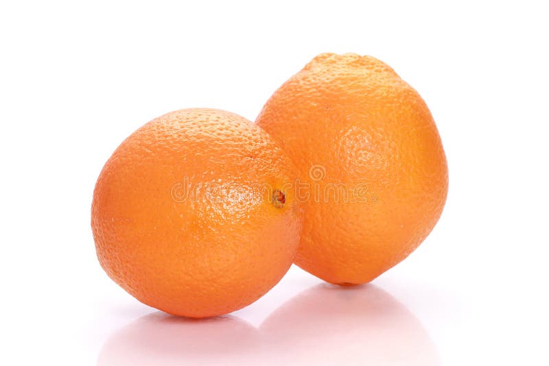 Closeup Shot of Two Oranges Isolated on a White Background Stock Photo ...