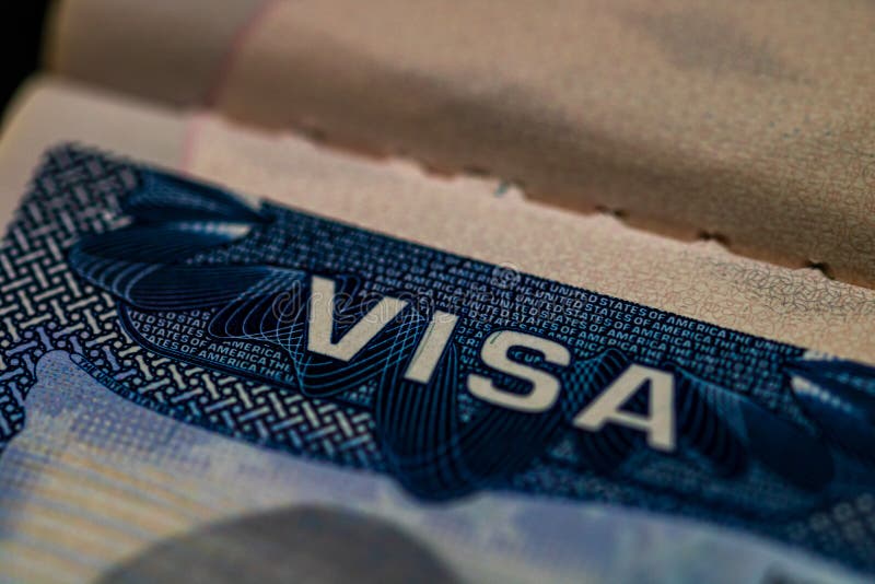 Closeup Shot of US Visa Passport Editorial Stock Photo - Image of trip ...