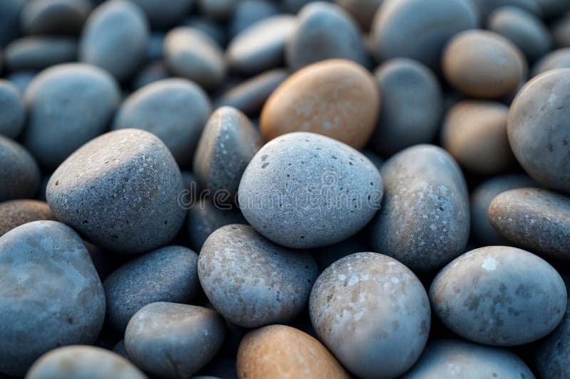 Smooth Sea Stones Beach Pebbles Gray Brown Texture Closeup Stock ...