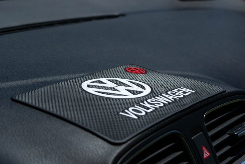 Closeup Shot of the Volkswagen Label in a Volkswagen Car Editorial ...