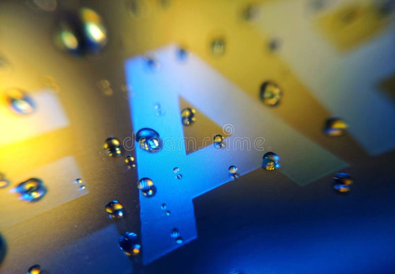Closeup Shot of Waterdrops on the Surface with Letters for Wallpapers ...