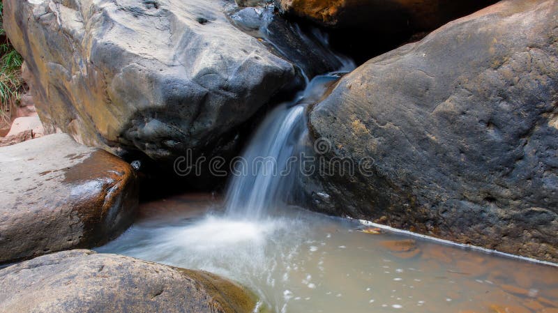 Waterfall on the Stream Le Torrent or Le Torrentfall Cascade Du Torrent ...
