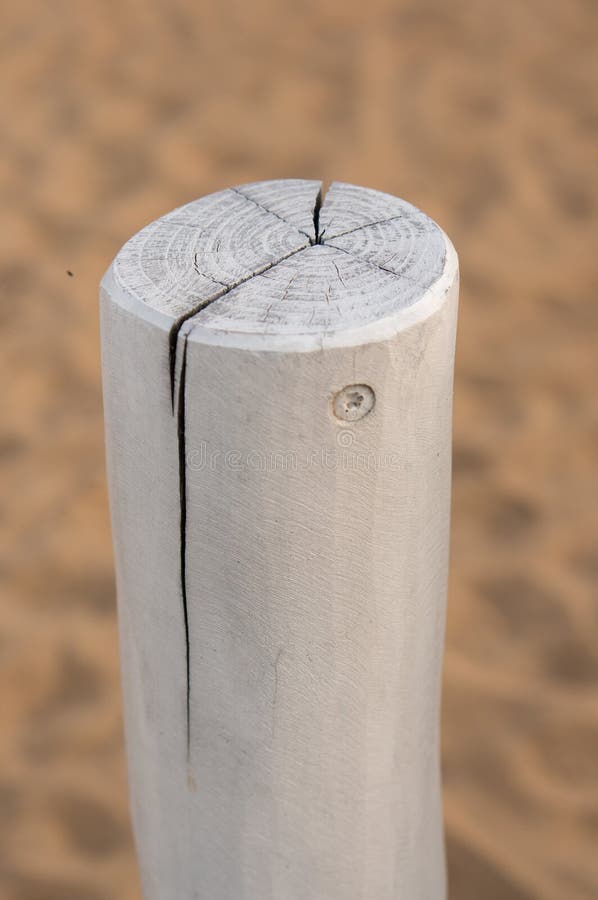 Closeup Shot of White Painted Wooden Pole in the Park Stock Image ...
