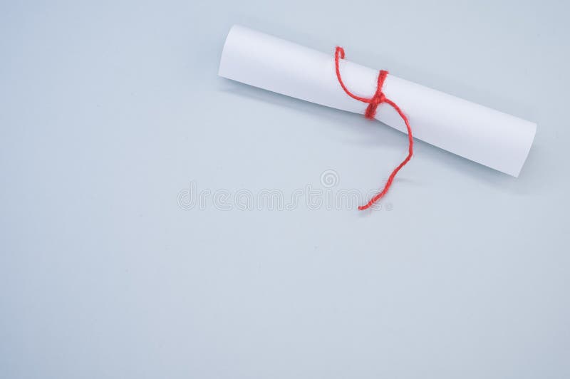 Scroll Tied Up by Tape with a Bow Stock Photo - Image of roll ...