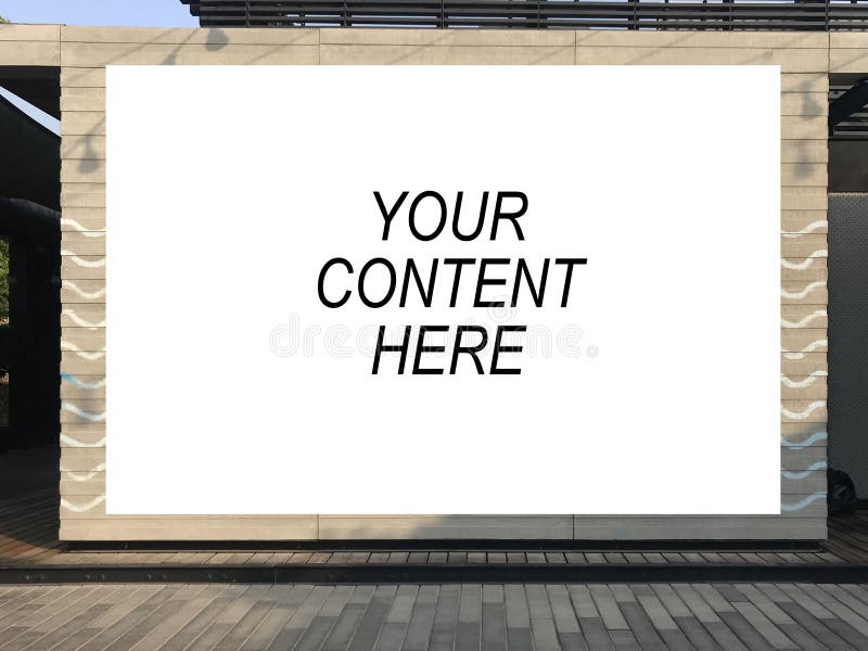 Closeup Shot of a White Screen with the Text Your Content Here Stock ...