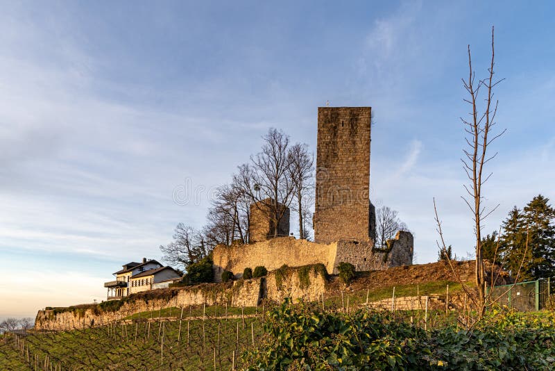 View Of The Windeck Castle Ruins Stock Image - Image of background ...