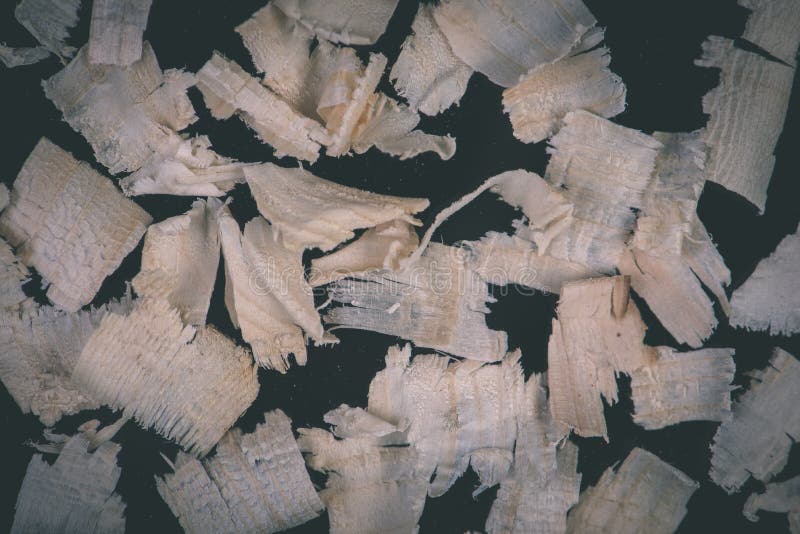 Closeup Shot of Wood Chips in a Pile - Vintage Effect Stock Image ...