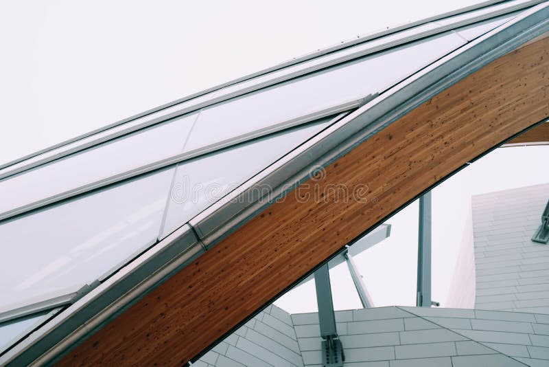 Closeup Shot of a Wooden Plank in Front of a White Building Stock Image ...