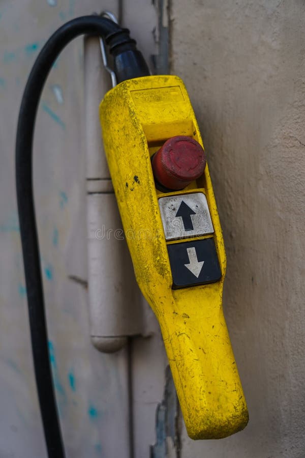 Freight Construction Elevator Ascends To Top of a Skyscraper. Temporary ...