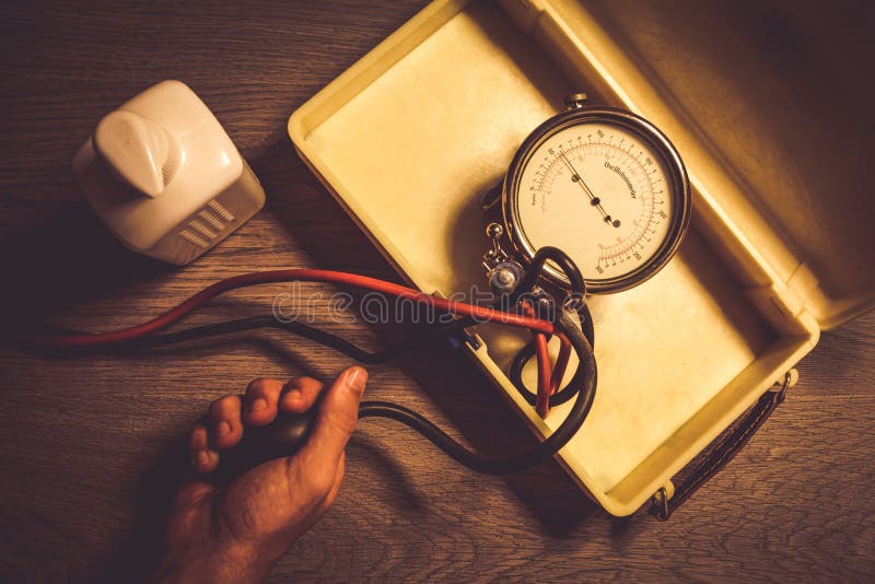 Closeup Shot of a Young Boy Holding an Old Tensiometer Stock Image ...