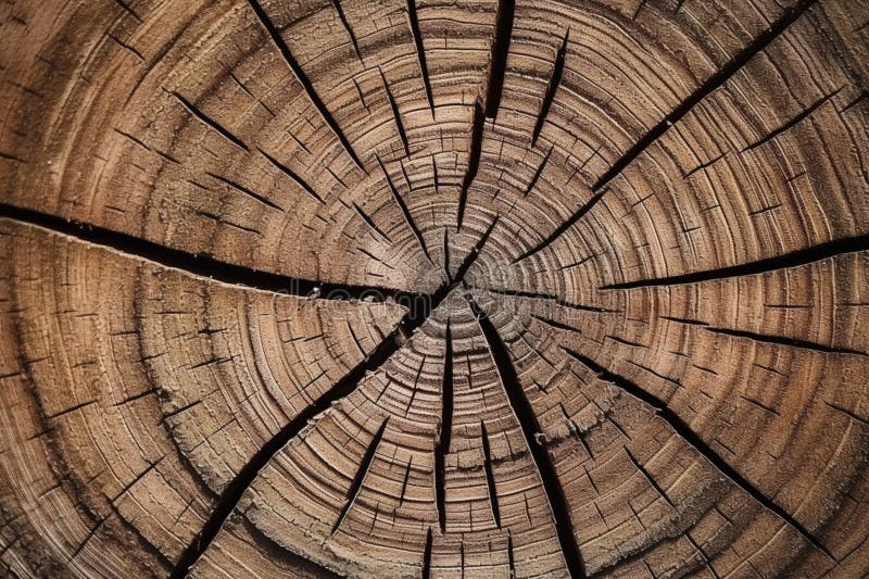 Closeup Showcases Tree S Growth History through Circle Patterns Stock ...