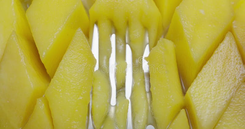 Fresh Mango Slices Positioned with a Fork Ready for Delicious Enjoyment ...