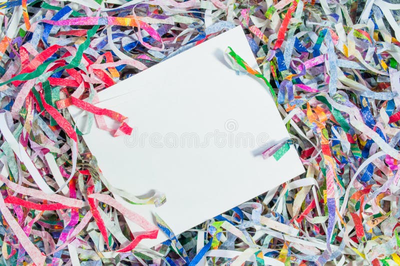 Closeup Shredded Paper Texture and Reuse Colorful Color Paper Scrap of ...