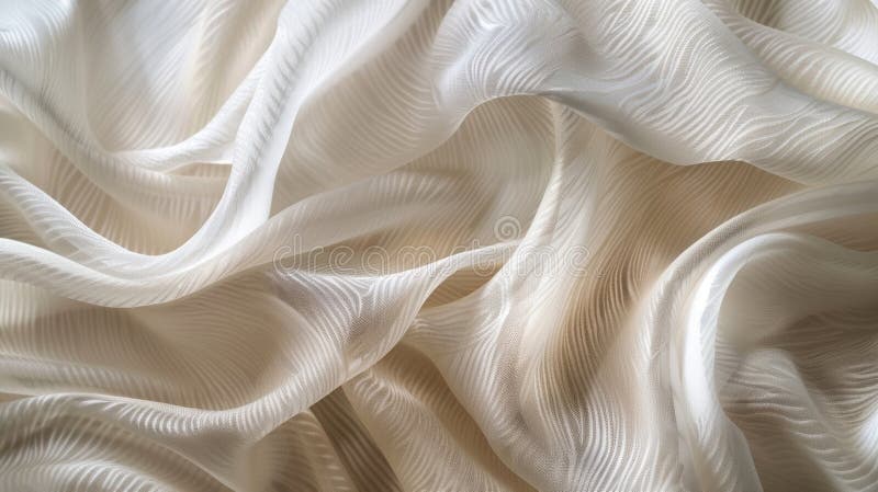 A Closeup of a Silk Chiffon Fabric Reveals the Intricate Weave and ...