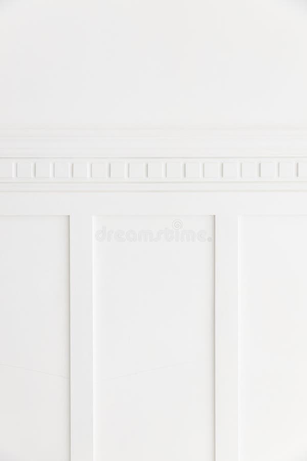 Closeup of Simplicity White Wall with Square Pattern Panel Background ...